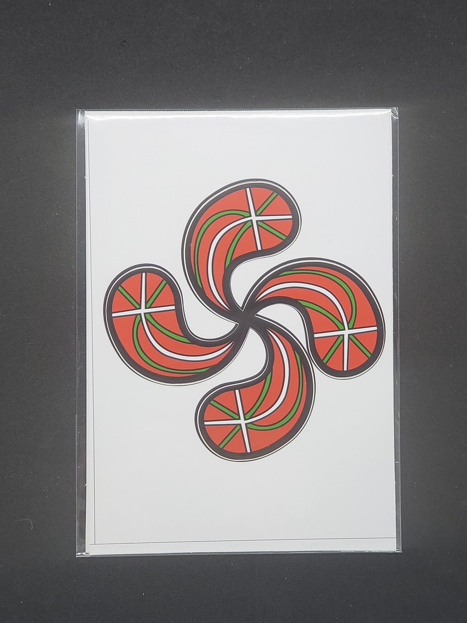 Lauburu Ikurrina Sticker | BASQUE MUSEUM GIFT SHOP